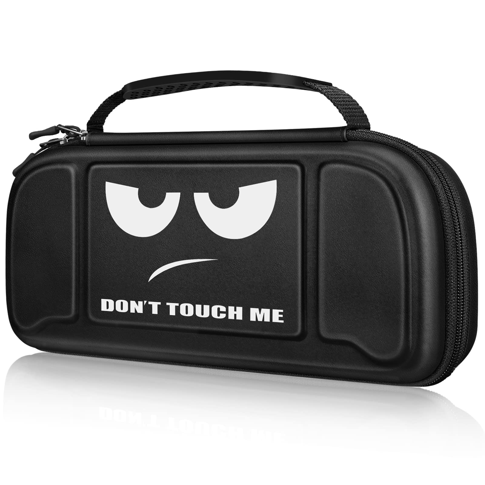 Fintie Carrying Case for Hori Nintendo Switch Split Pad Pro Controller - [Shockproof] Protective Cover Travel Bag w/30 Game Card Slots, Compatible with Nintendo Switch OLED Model, Dont Touch