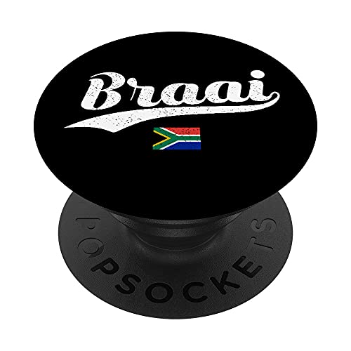 Braai Funny South African Flag BBQ Family PopSockets PopGrip: Swappable Grip for Phones & Tablets