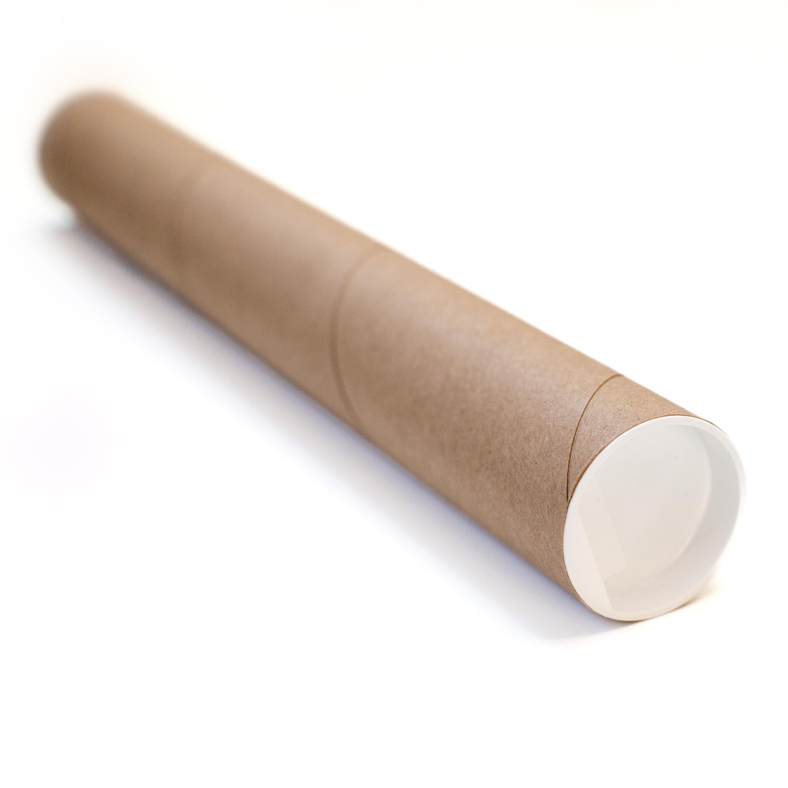 Packhorse Supply | 2-pack Kraft Mailing Tubes with Caps | 2-inch x 12-inch Usable (13" total length) | Heavy-Duty Cardboard Poster Tubes for Shipping and Storage of Documents and Art