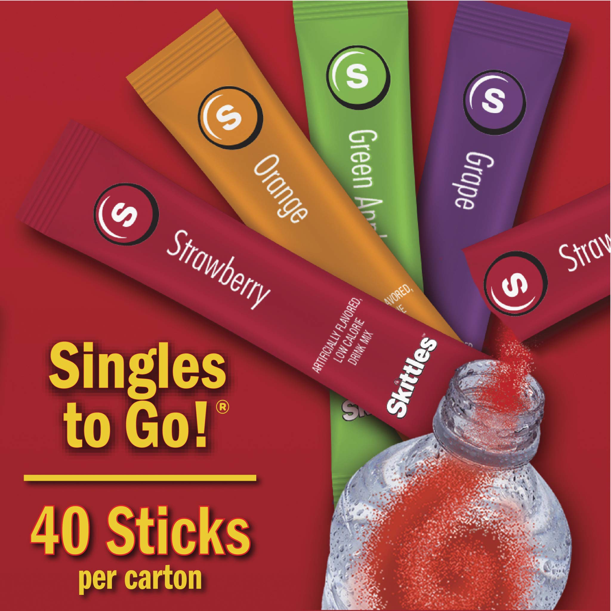 Skittles Singles to Go Drink Mix - PACK OF 3