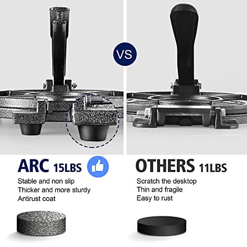 ARC Tortilla Press 10.4 inch, Cast Iron Tortilla Maker, Heavy Duty Tortillera Pataconera, Flour Tortilla Press, Roti Maker, Taco Maker, Taco Press, Black Gray