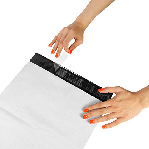 Empire Mailers 6 Inch x 9 Inch White Poly Mailer Plastic Bags, Self-Seal Non-Padded Shipping Bags, Waterproof and Lightweight, Tear Resistant, Set of 100 Pack