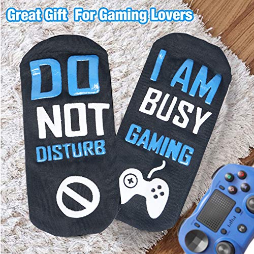 Do Not Disturb Gaming Socks ,Funny Christmas Gifts & White Elephnt Gift for Teens Kid boys Mens Womens Gamer Lovers