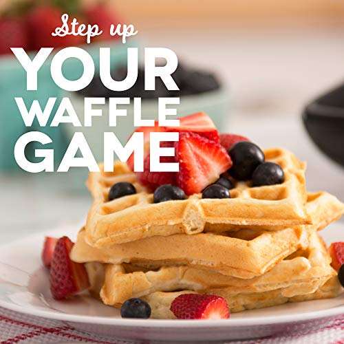 DASH No-Drip Waffle Maker: Waffle Iron 1200W + Waffle Maker Machine For Waffles, Hash Browns, or Any Breakfast, Lunch, & Snacks with Easy Clean, Non-Stick + Mess Free Sides - Aqua