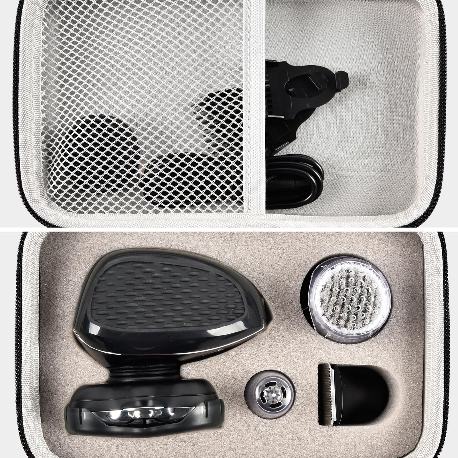 Boobowl Head Shaver Case Compatible with Remington Balder Pro Head Shaver, Hair Clipper Storage Holder for Telfun/for Vsmooth Bald Men's 5-in-1 Trimmer, Blades, Nose Trimming and More (Bag Only)