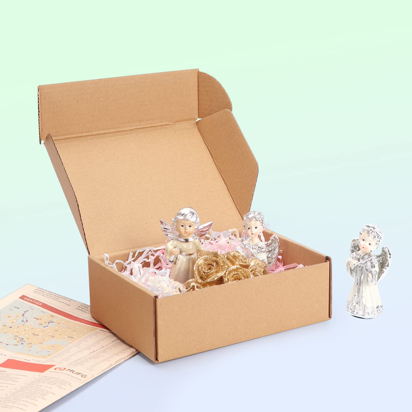 MEBRUDY 7x5x2 Inches Shipping Boxes Pack of 50, Small Corrugated Cardboard Box for Mailing Packing Literature Mailer