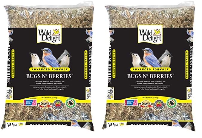 Wild Delight 099127 Bugs N' Berries Wild Bird Food, 4.5 Lb (Pack of 2)
