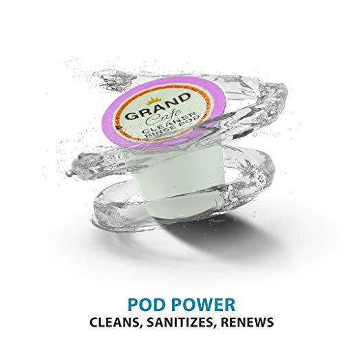 Grand Cafe - 20 Pack K-Cup Cleaner and Rinse for Keurig Single Serve Brewer Machines - 2.0 Compatible