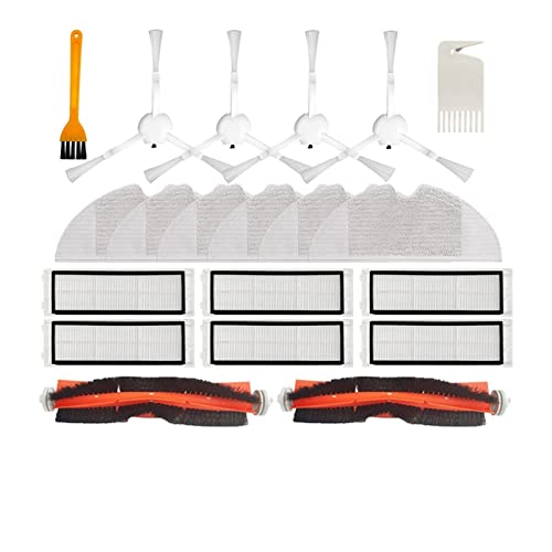 JUSTPENGHUI Robot Vacuum-Mop 1C/1T F9 Vacuum Cleaner Spare Parts Hepa Filter Main Brush Side Brushes Fit for Xiaomi Fit for STYTJ01ZHM Fit for Mijia Fit for Dreame Robot Parts (Color : 1set)