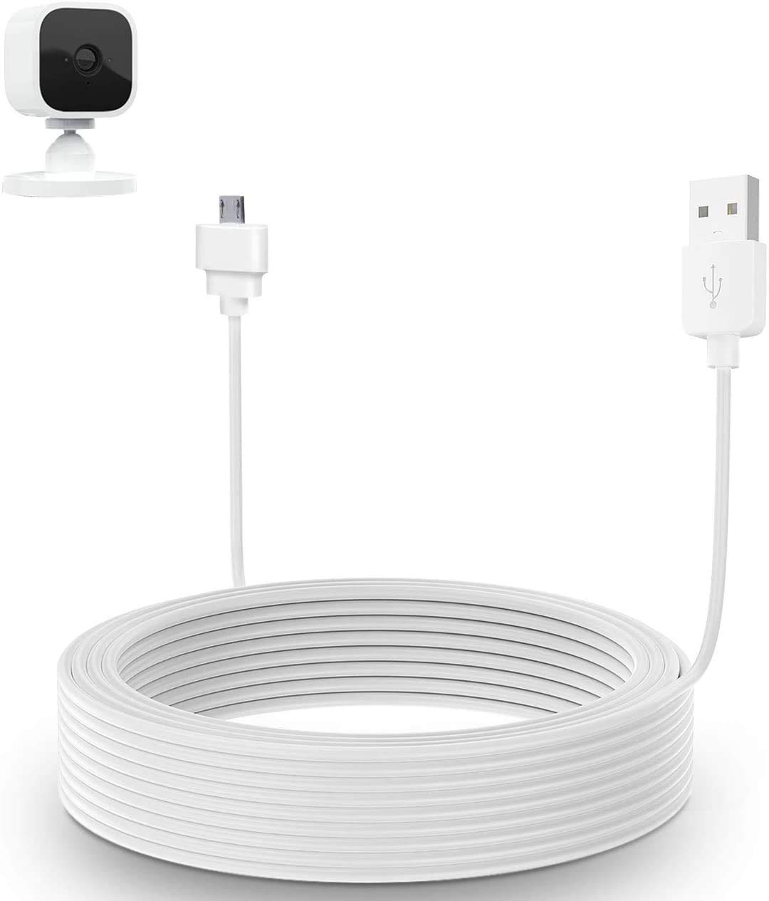 VOMENC 30ft/9m Charger Cable for Blink Mini, Power Extension USB Cable Compatible with Blink Mini Indoor Plug-in Camera Extension Cable(Blink Mini Camera is not Include)