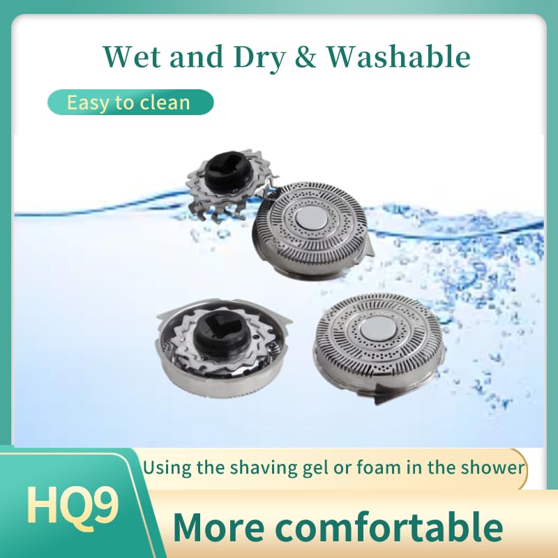 HQ9 Replacement Shaver Head Blades Fit for Norelco HQ9 8240 8250 8260 XL AT 880, Superior Precision Cutters Blades for Norelco,Mens' Electric Shaver Replacement Blade Dry & Wet Dual-use(3 Pcs)