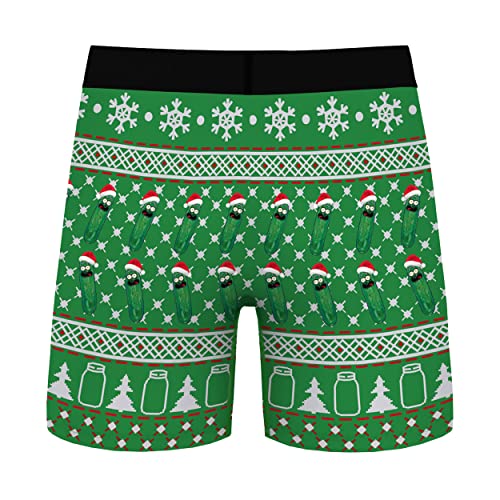 Alidamo Christmas Boxers Novelty Briefs Ugly Underwear for Men Funny Gifts Xmas Party Gag Stocking Stuffer Cows XL