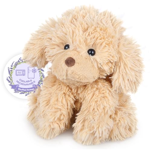 SuzziPals Warmable Golden Retriever Plush Toy, Microwavable Stuffed Animal Heating Pads for Period & Stress Relief, Lavender Dog Stuffed Animal for Anxiety, Bedtime, Puppy Plushie Gifts for Kid Women