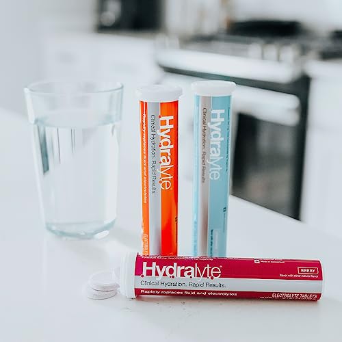 Hydralyte Electrolyte Tablets | Variety Flavor Electrolytes | Bachelorette Party Essential, Workout Essential and A Travel Essential for Daily Hydration Needs | (30 Servings, 60 Electrolyte Tablets)
