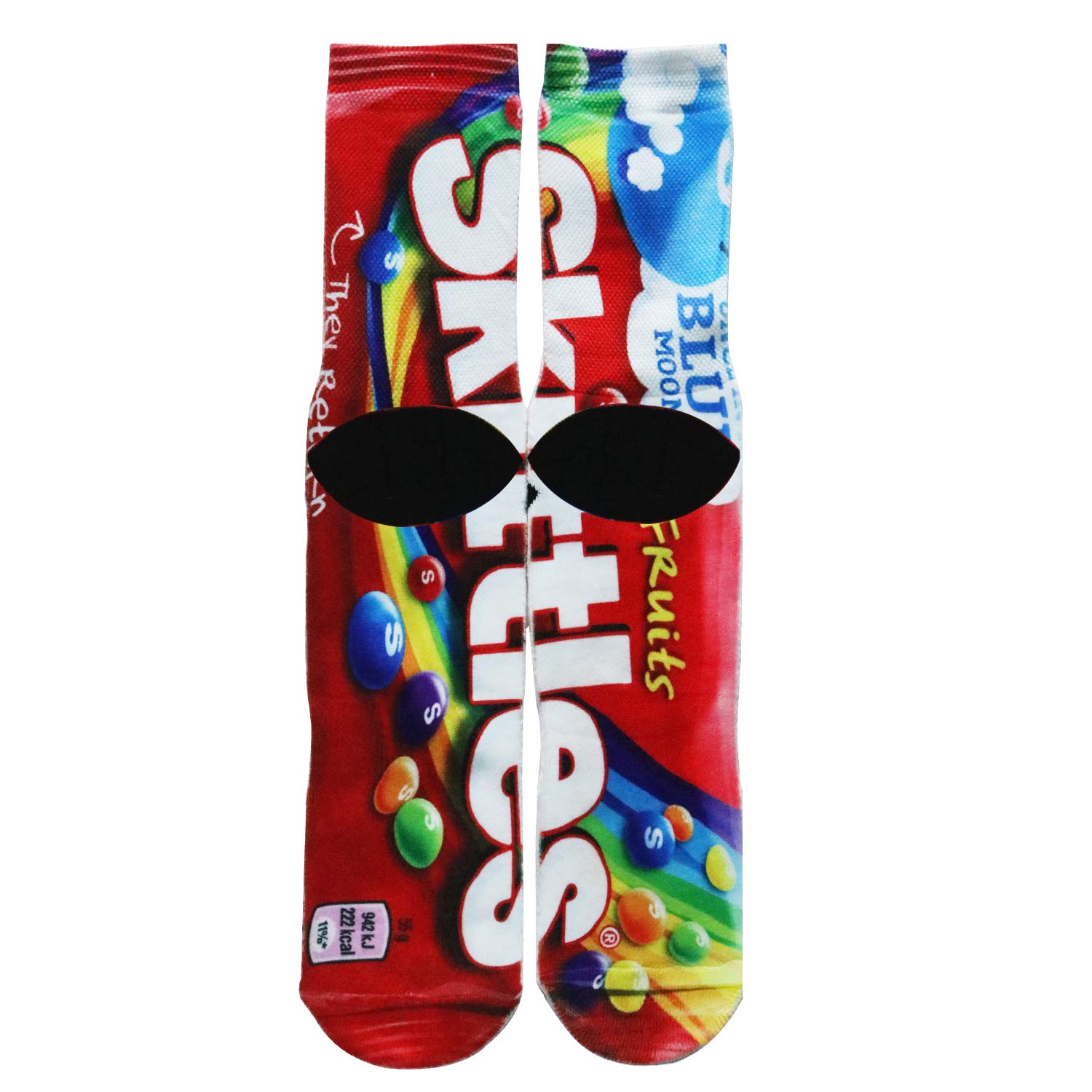 KACOLOR Mens Crazy Funny Cool 3D Print Pattern Novelty Crew Tube Socks, One Pack, M Size
