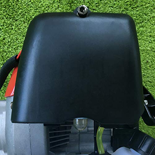 52cc Gas Power Nylon Brush Sweeping Broom Driveway Turf Lawns Artificial Grass Snow Clean Handheld Sweeper