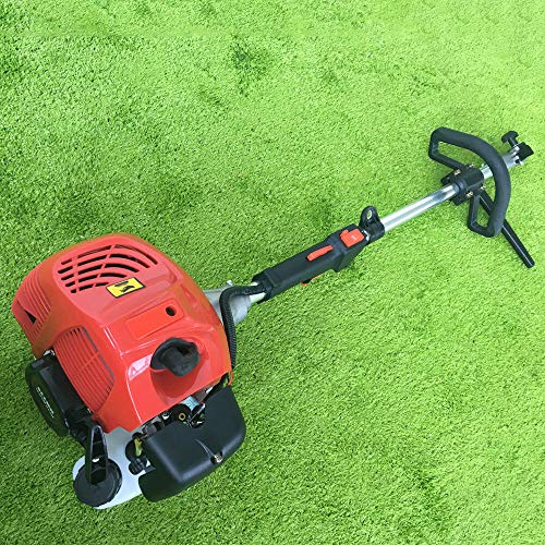 52cc Gas Power Nylon Brush Sweeping Broom Driveway Turf Lawns Artificial Grass Snow Clean Handheld Sweeper