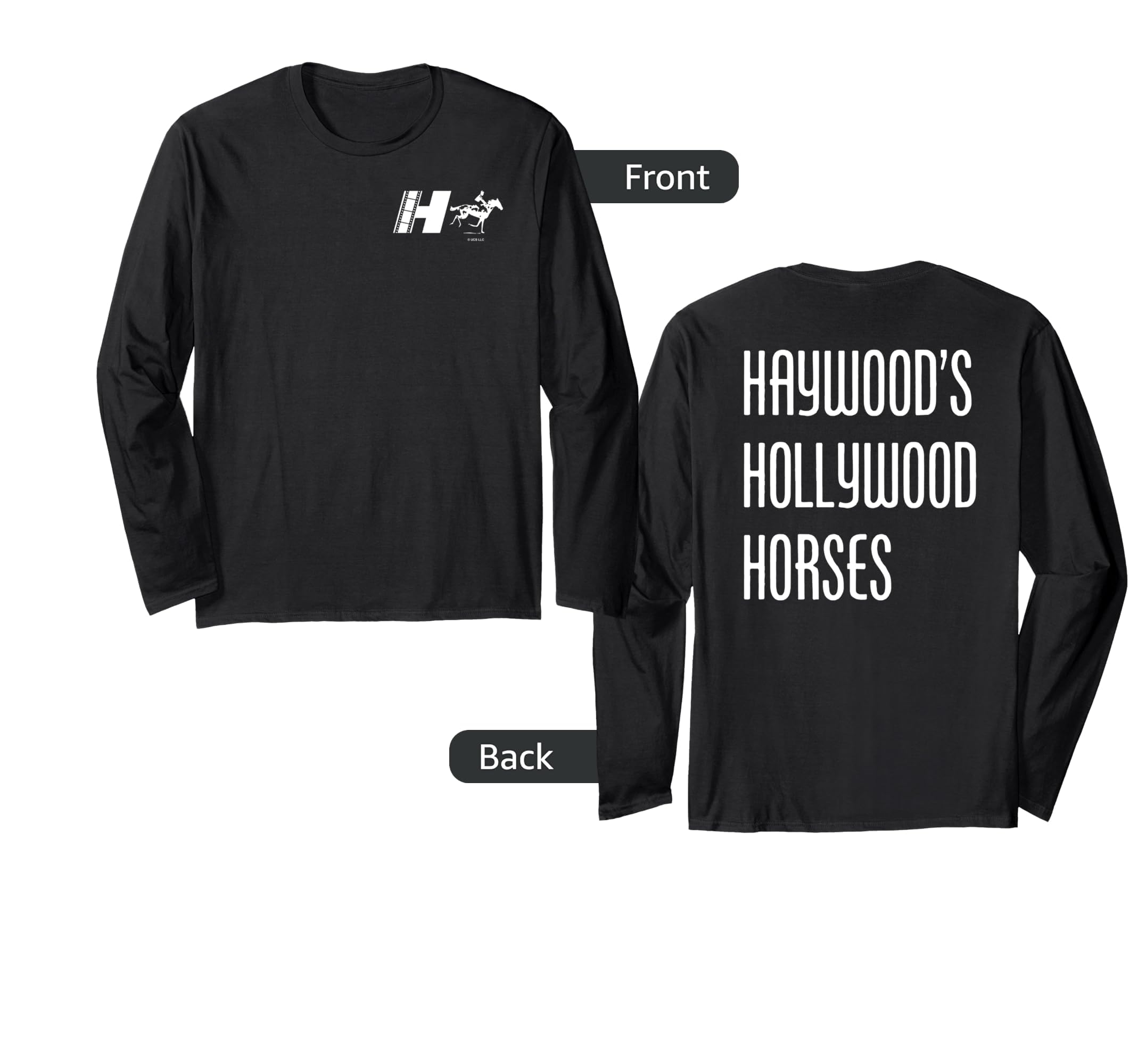 Nope Movie Haywood's Hollywood Horses Front and Back V2 Long Sleeve T-Shirt