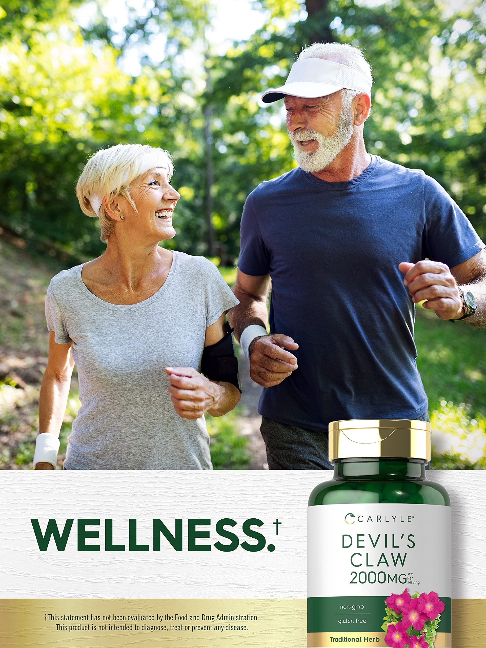 Carlyle Devils Claw 2000 mg | 200 Capsules | Concentrated Root Extract | Devils Claw Herbal Supplement | Non-GMO, Gluten Free Supplement
