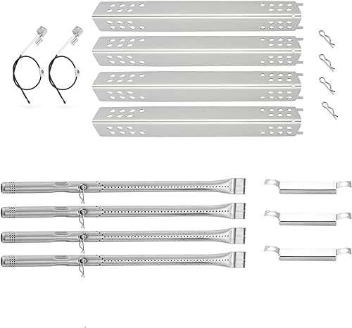 463347017 463342119 Grill Burner Heat Plates Replacement Parts for Charbroil 4 Burner 463377319 463376217 463376017 G470-0004-W1A Heat Tent G470-5200-W1 Char-broil Grill Parts Burner Tube Igniter Kit