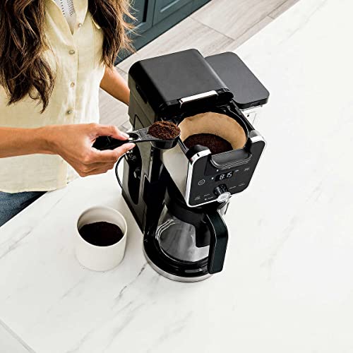Ninja CFP451CO DualBrew System 14-Cup Coffee Maker, Single-Serve Pods & Grounds, 4 Brew Styles, Built-In Fold Away Frother, 70-oz. Water Reservoir Carafe, Black (Renewed) Extra Large