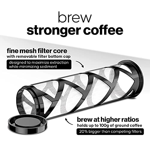 COFFEE BEAR – Cold Brew Coffee Maker and Ice Tea Brewer, Borosilicate Glass Pitcher with Mesh Filter, 1.3L (44oz)