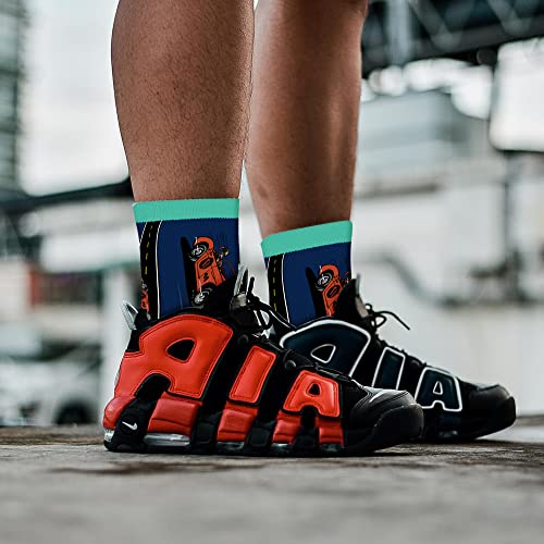 Funny Racing Socks for Men Teen Boys - I’d Rather Be Racing Socks Fun Novelty Cool Crazy Funky Crew Race Socks - Valentines Day Racing Gifts for Speed Racer Lovers Christmas Stocking Stuffers