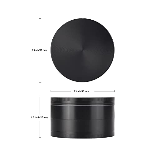 Spice Grinder (2 INCH, Black),Easy to Clean