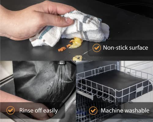 Oven Liners for Bottom of Oven - 2 Pack Large Heavy Duty Mats, 17βx25β Non-Stick Reusable Liner for Electric, Gas, Toaster Ovens, Grills - BPA & PFOA Free Kitchen Accessory to Keep Your Oven Clean