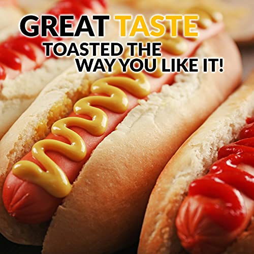Nostalgia Coca-Cola 2 Slot Bun Mini Tongs, Hot Dog Toaster Works with Chicken, Turkey, Veggie Links, Sausages and Brats, Retro Red