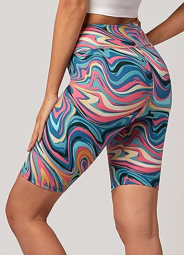 Conceited Biker Shorts Women - Soft - High Waist Tummy Control - Essential - Regular and Plus Size - Fusion - Large - X-Large