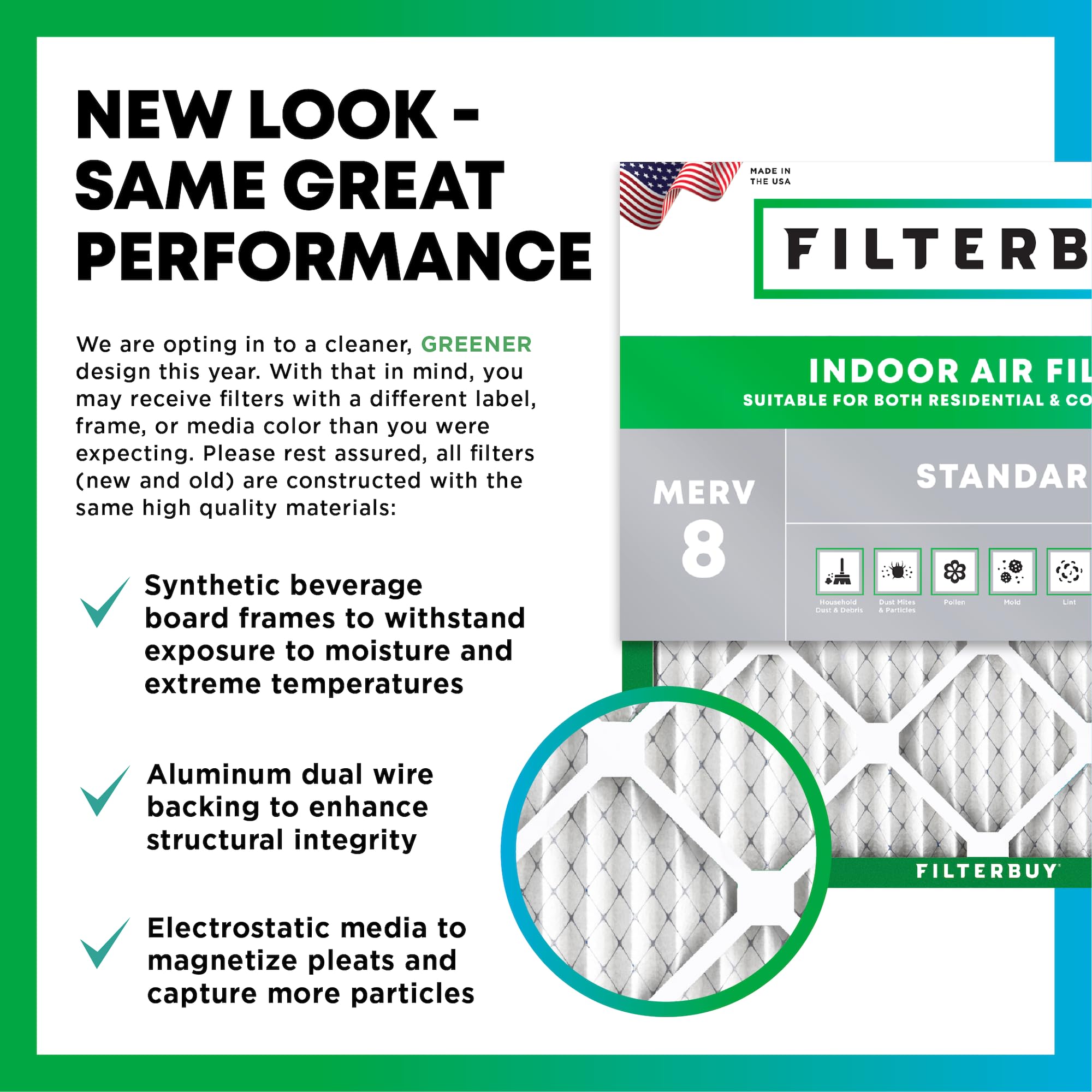 Filterbuy 18x30x1 Air Filter MERV 8 Dust Defense (3-Pack), Pleated HVAC AC Furnace Air Filters Replacement (Actual Size: 17.75 x 29.75 x 0.75 Inches)