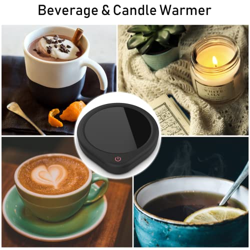 Coffee Mug Warmer with Auto Shut Off for Desk, Cup Warmer Smart Temperature Settings, Electric Beverage Tea Water Milk Warmer for All Cups and Mugs, Heating Plate Candle Wax Warmer