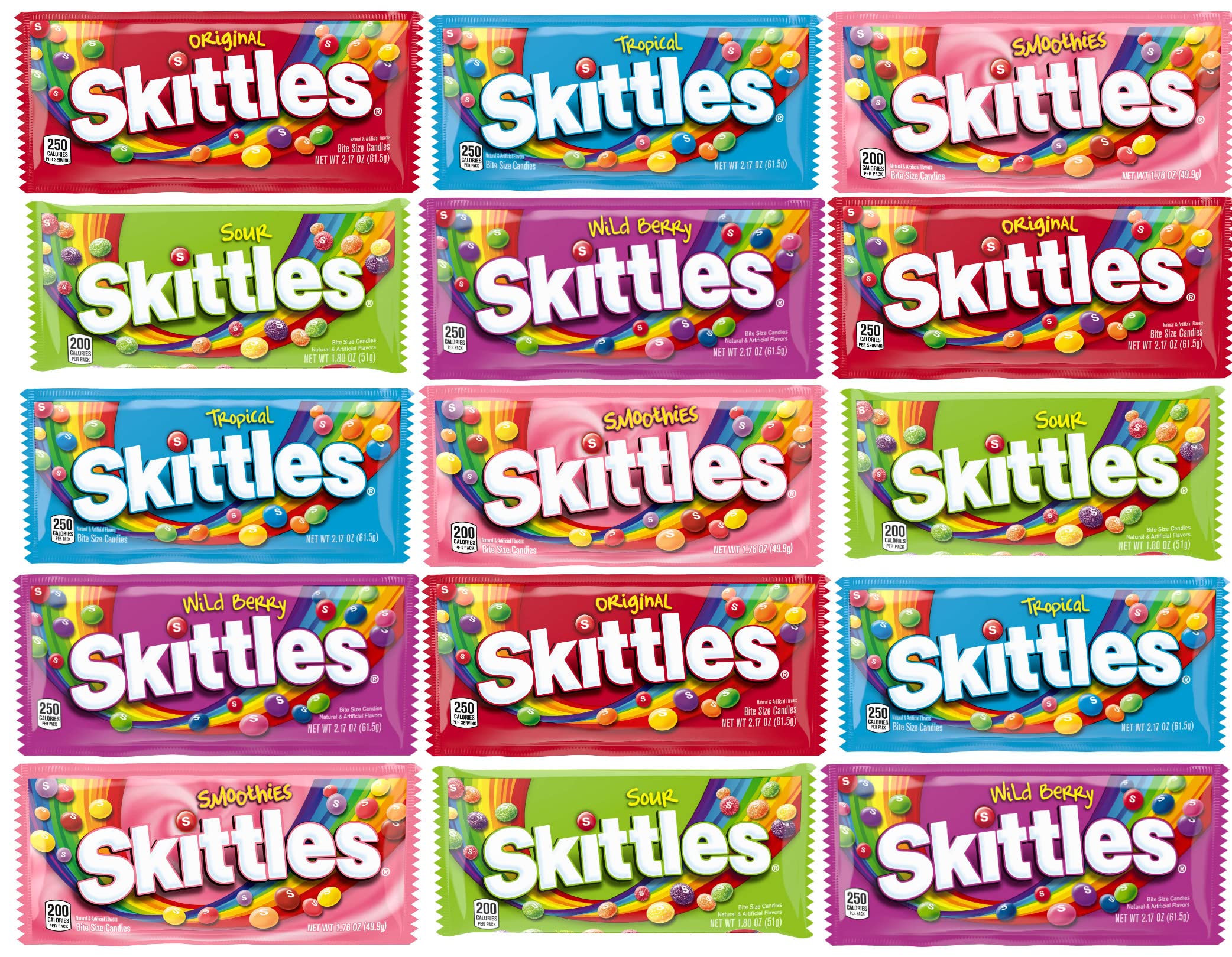Skittles Variety Snack Peak Gift Box β Tropical, Smoothies, Wild Berry, Original and Sours
