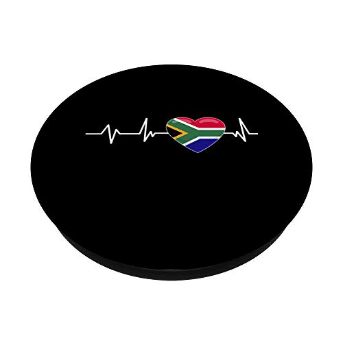South Africa Heartbeat Travel Lover Gift South Africa PopSockets PopGrip: Swappable Grip for Phones & Tablets