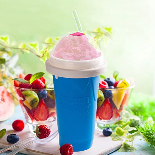 Slushie Maker Cup, Slushy Maker Frozen Magic Squeeze Cup Cooling Maker Cup Freeze Mug Milkshake, Portable Squeeze Ice Cup for Everyone