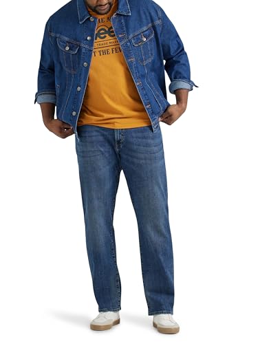 Lee Men's Big & Tall Extreme Motion Relaxed Straight Jean Maddox 44W x 30L