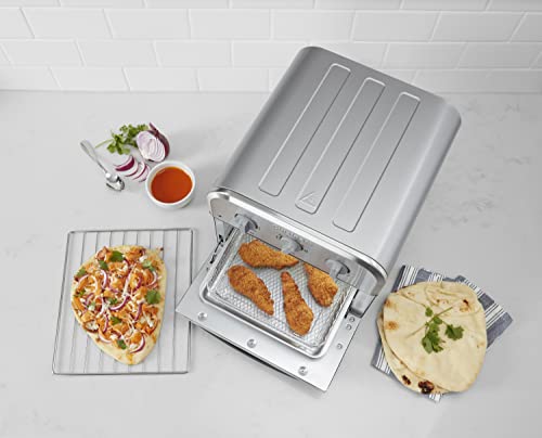 Cuisinart TOA-26 Compact Airfryer Toaster Oven, 1800-Watt Motor with 6-in-1 Functions and Wide Temperature Range, Large Capacity Air Fryer with 60-Minute Timer/Auto-Off, Stainless Steel