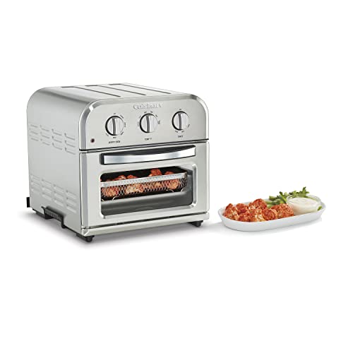 Cuisinart TOA-26 Compact Airfryer Toaster Oven, 1800-Watt Motor with 6-in-1 Functions and Wide Temperature Range, Large Capacity Air Fryer with 60-Minute Timer/Auto-Off, Stainless Steel
