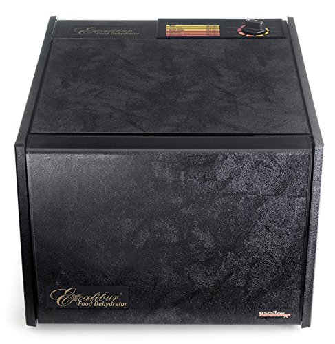 Excalibur 3900B Electric Food Dehydrator Machine with Adjustable Thermostat Accurate Temperature Control and Fast Drying, 600 W, 9 Trays, Black
