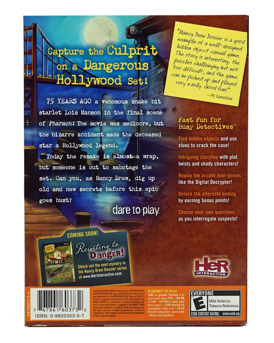 Nancy Drew Dossier: Lights, Camera, Curses - PC Game - Solve Secrets of the Past and Save an Epic Hollywood Movie