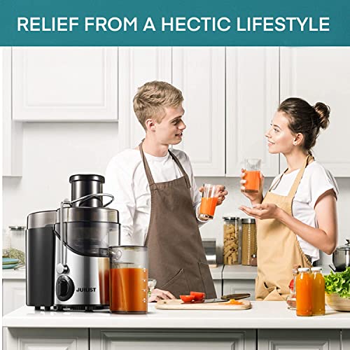 Juicer Machines, Juilist 3" Wide Mouth Juicer Extractor, for Vegetable and Fruit with 3-Speed Setting, 400W Motor, Easy to Clean, BPA Free