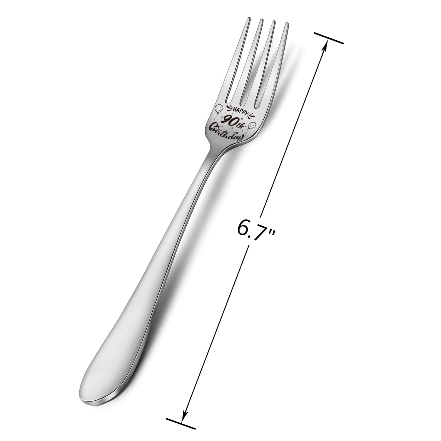 Happy 90th Birthday Spoon&Fork Gifts Engraved Spoon&Fork Personalized Birthday Gifts for Grandpa Dad Husband Uncle Friend