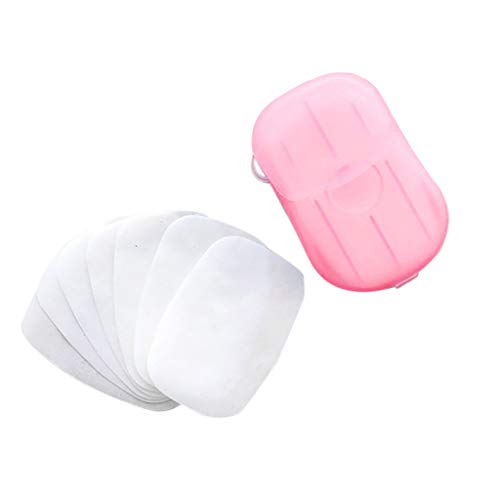 SuanlaTDS 40 Pcs Portable Disposable Paper Soap Sheets Hand Washing Bath Scented Paper Soap for Camping Hiking Travel
