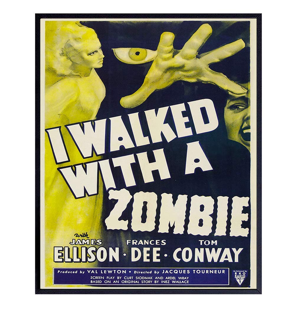 Zombies Movie Poster - 8x10 Vintage Hollywood Horror Movie Poster Wall Art Print - Creepy Classic Scary Film Home Decor Picture for Man Cave, Boys Bedroom, Teens Room - Gift for Men