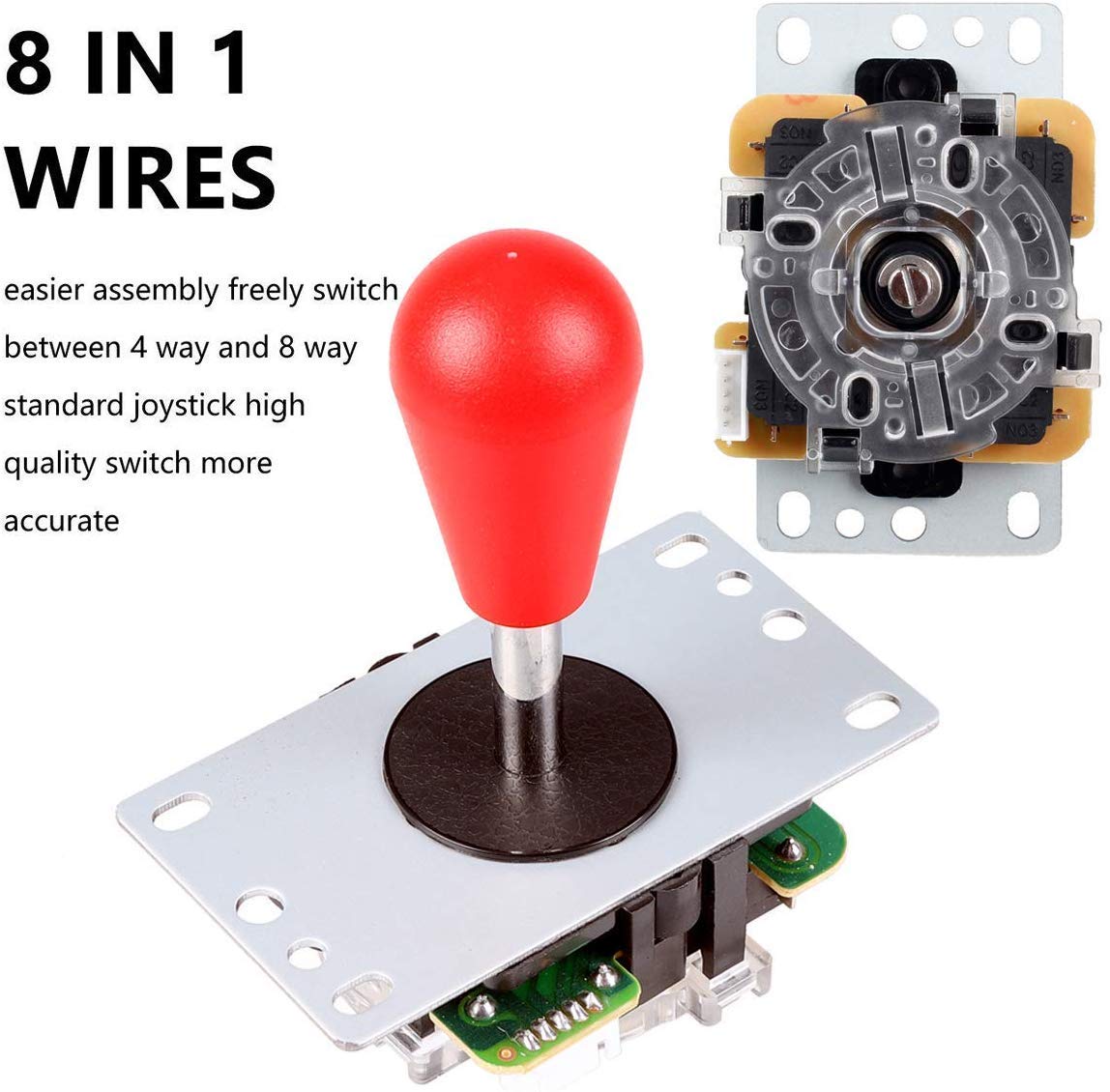 Arcade Kits 2 Player Classic Arcade DIY USB Encoder to PC Joystick Games + 2x 5Pin Rocker + 16x 30mm 5V LED Push Buttons 1 + 2 Players Coin Buttons For Raspberry Pi 1 2 3 3B Mame Fighting Stick