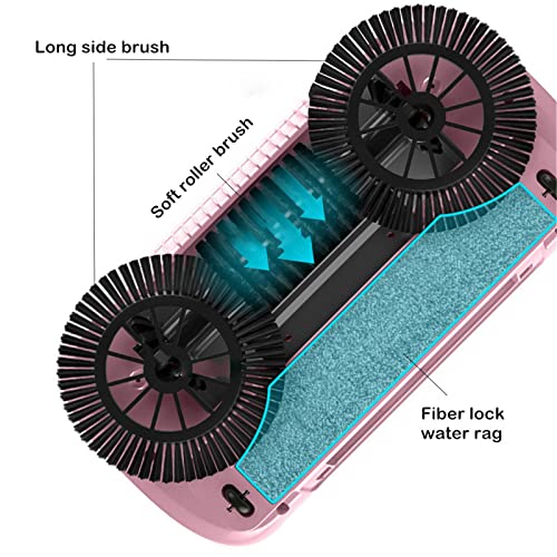 Household Sweeper Cleaner Machine, 3 in 1 Hand Push Intelligent Clean Machine for Home Hardfloor Tile Apartments Offices