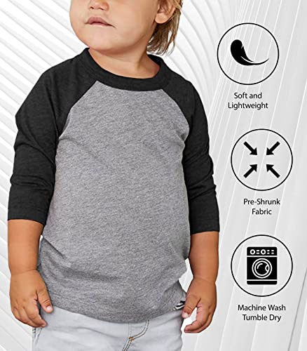 HYBRID APPAREL - Spongebob Squarepants - Patrick Sparkers Flag - Toddler & Youth Raglan Graphic T-Shirt - Size 3T