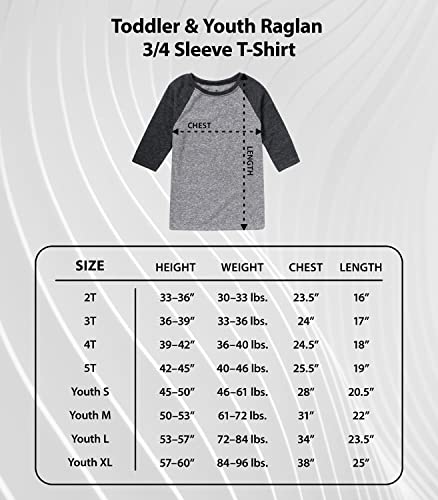 HYBRID APPAREL - Spongebob Squarepants - Patrick Sparkers Flag - Toddler & Youth Raglan Graphic T-Shirt - Size 3T