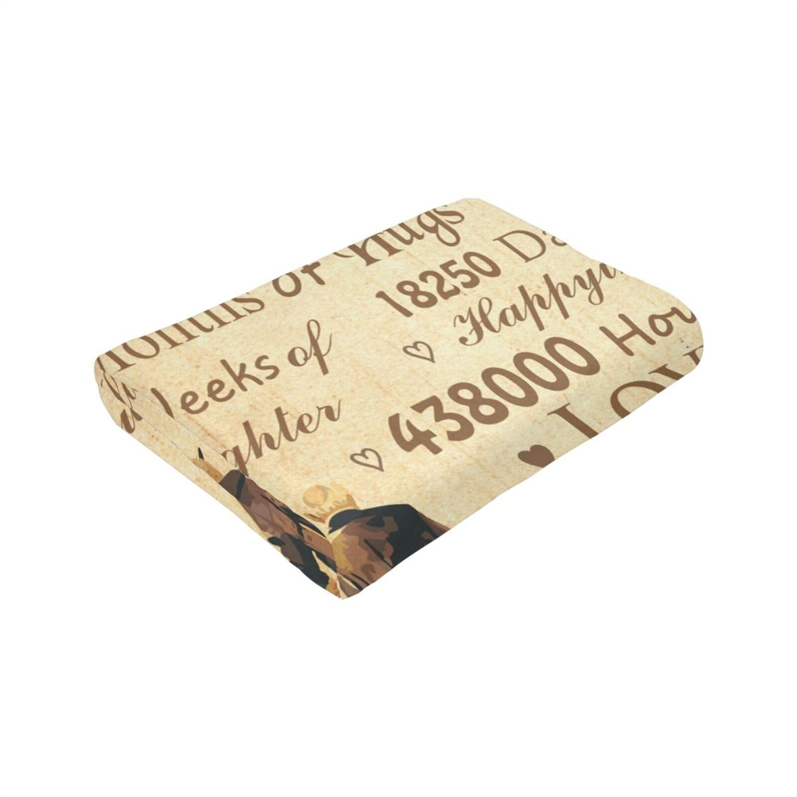 YANGZHI Happy 50th Wedding Anniversary Throw Blanket Home Decorative Love Blanket for Him Her Regalo Aniversario Couples